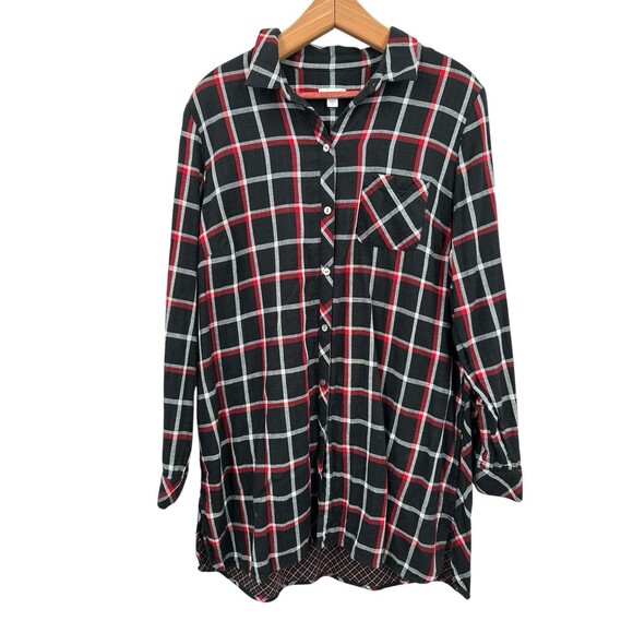 J. Jill | Tops | J Jill Large Perfect Plaid Double Cloth Long Tunic Top ...